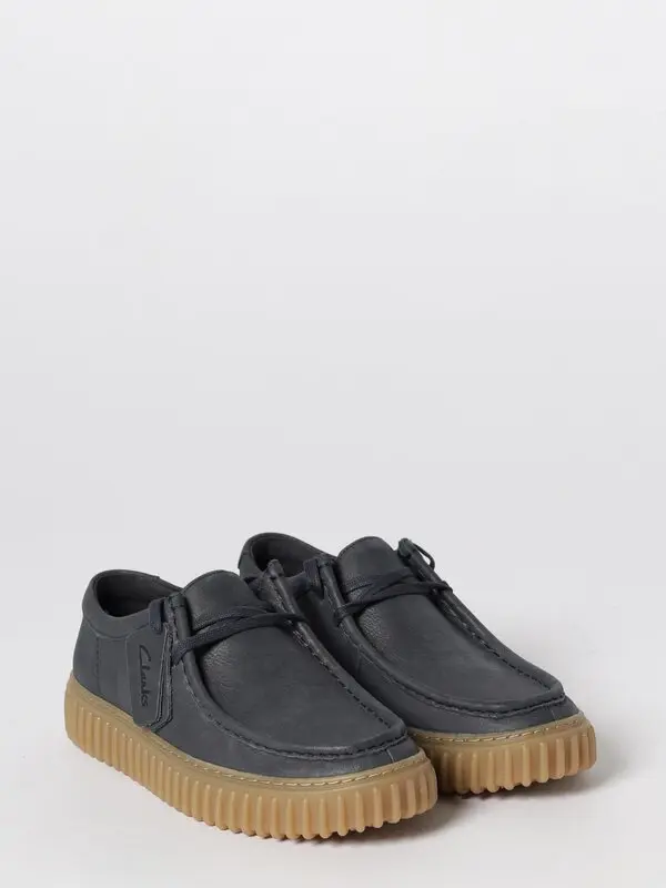 Clarks Torhill Lo Derby In Smooth Leather - Blue