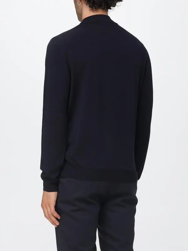 ZANONE Ribbed High Neck Pullover - Blue