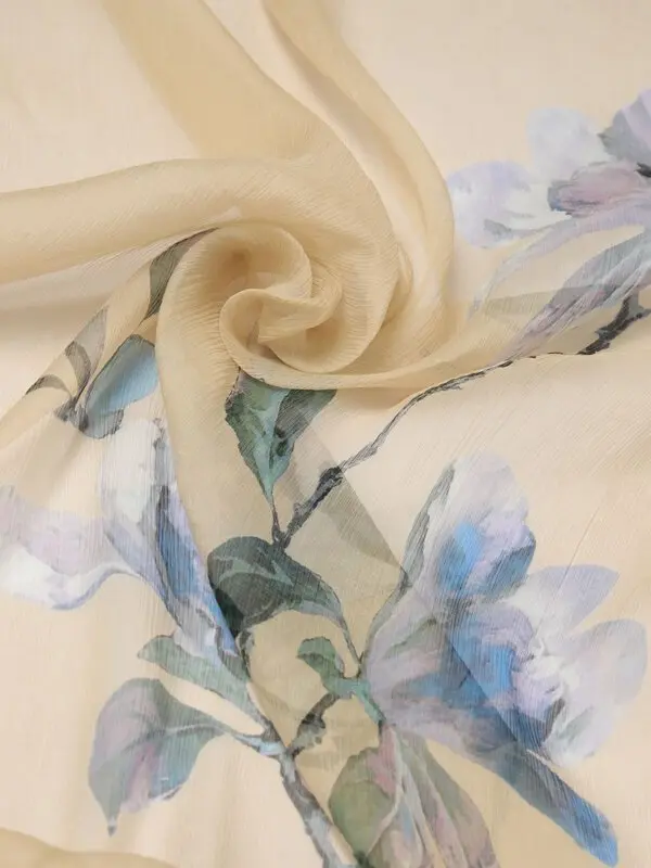 Ermanno Scervino Floral Print Silk Scarf