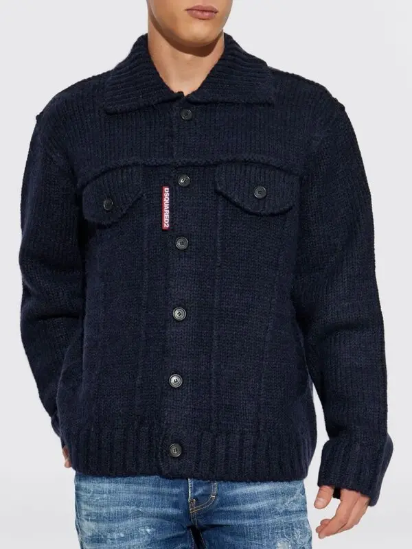 Dsquared2 Button-up Shawl Collar Jumper