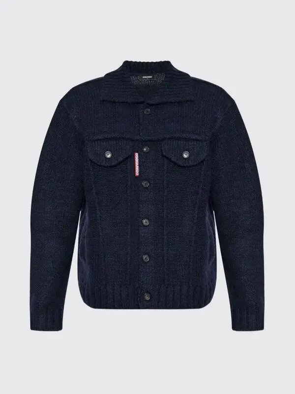 Dsquared2 Button-up Shawl Collar Jumper