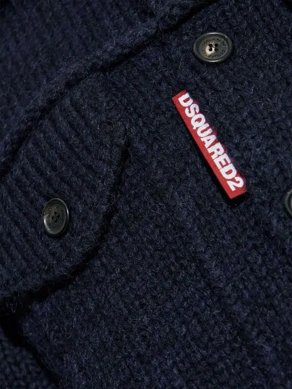 Dsquared2 Button-up Shawl Collar Jumper
