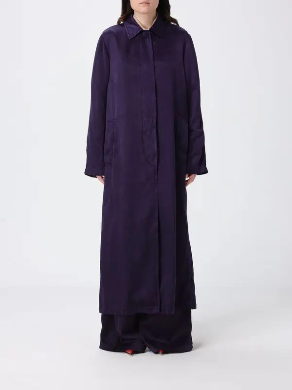 Dries Van Noten Long Cotton Blend Trench Coat