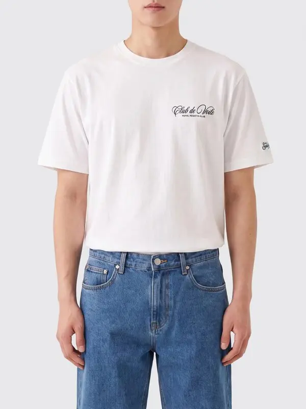 MC2 SAINT BARTH Cotton T-shirt With Contrast Logo Print