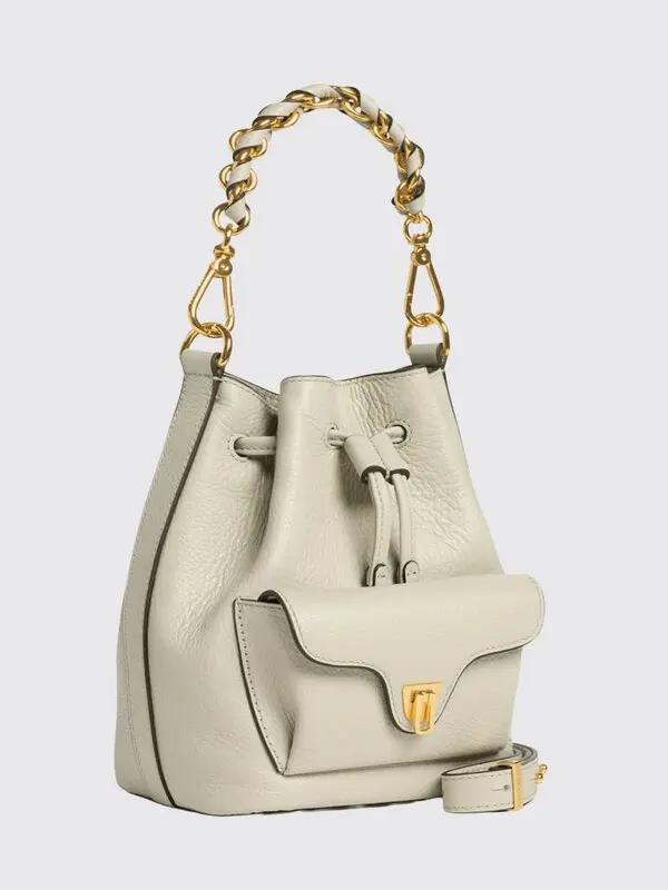 COCCINELLE Bucket Bag With Twist Lock Closure - Beige