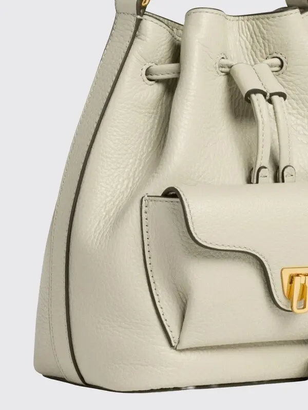 COCCINELLE Bucket Bag With Twist Lock Closure - Beige