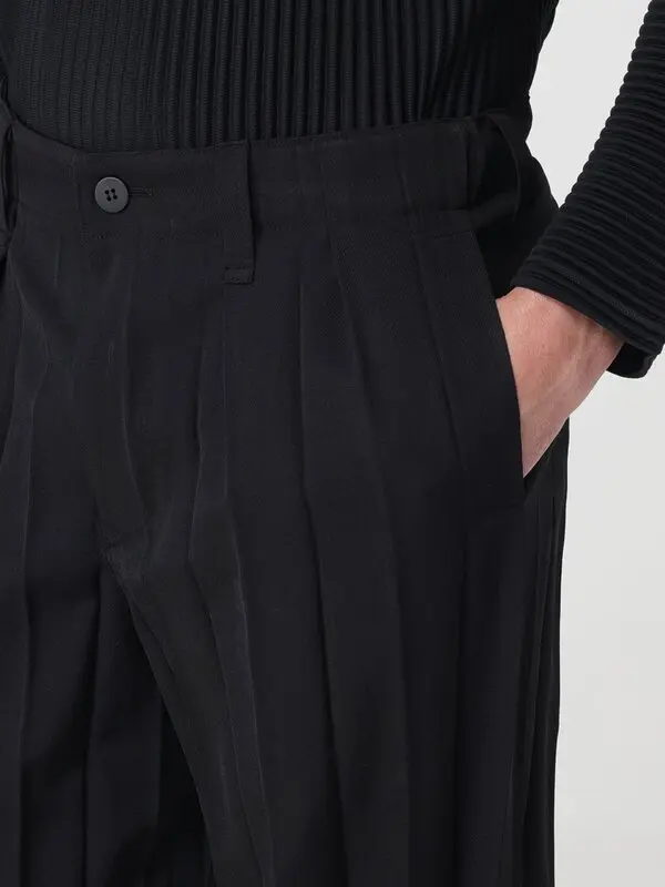 Issey Miyake Homme Plissé Tailored Crepe Pleated Trousers
