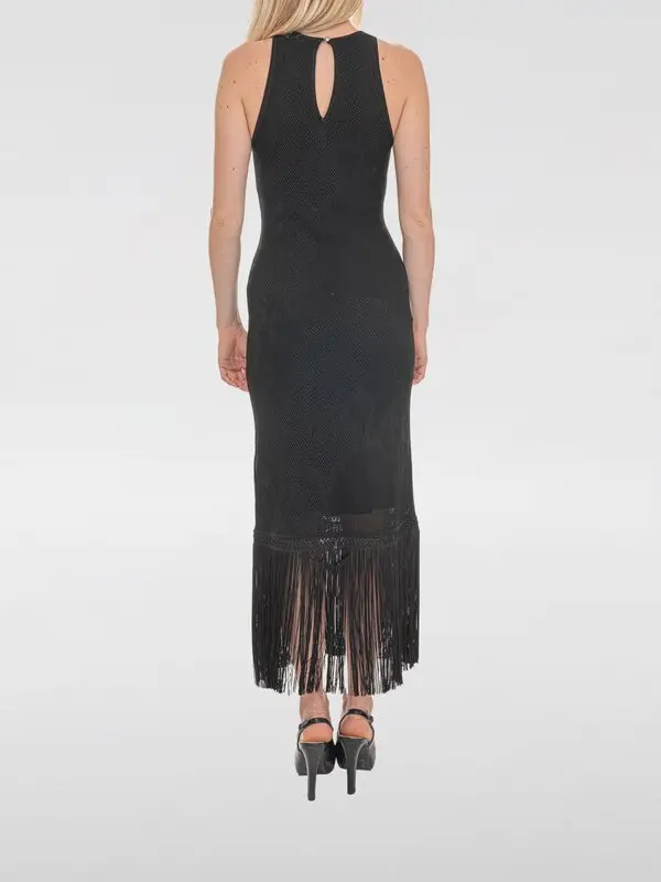 BOSS Jersey Midi Dress With Fringes