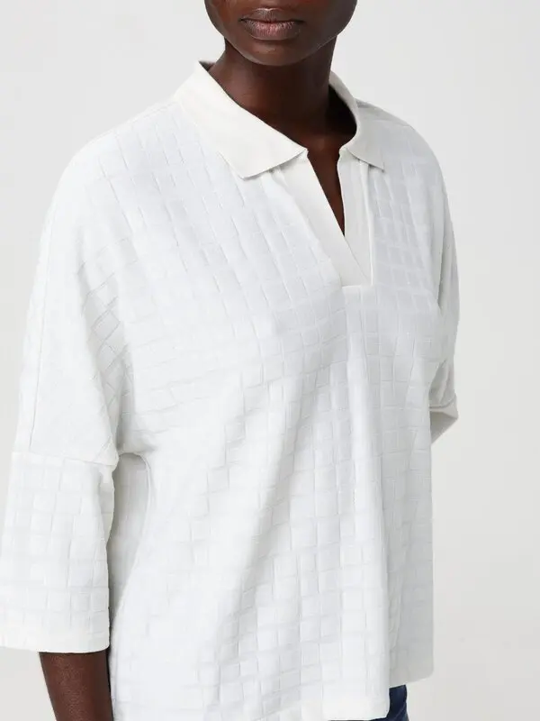 Emporio Armani Textured Jersey Polo Shirt - White