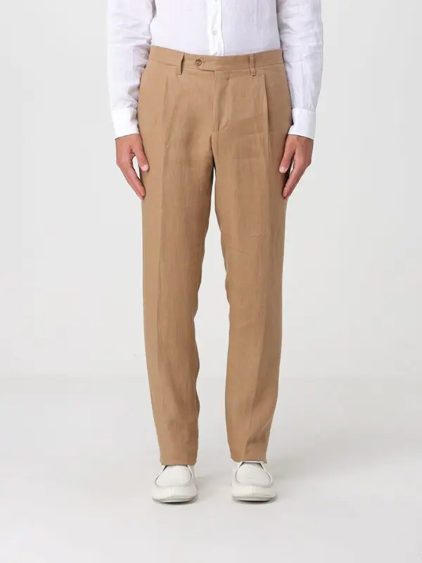 LARDINI Single-breasted Suit In Pure Linen With Two-button Jacket And Patch Pockets