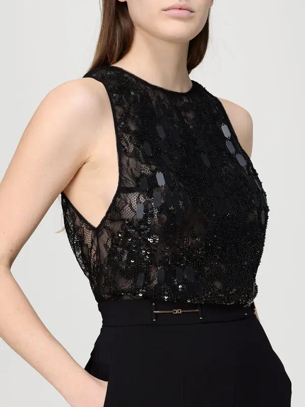 Elisabetta Franchi Lace And Sequin Embellished Jumpsuit