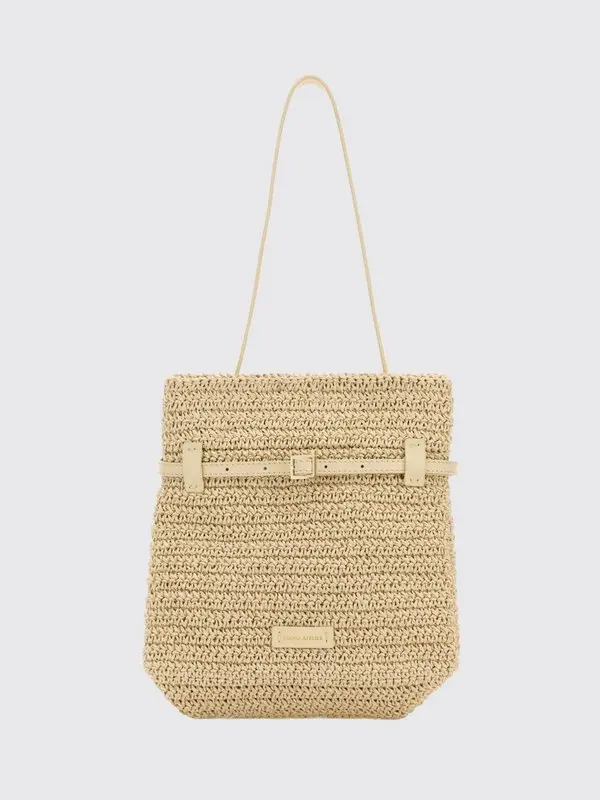 Manu Atelier Woven Raffia Shoulder Bag