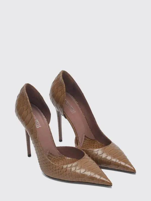 Paris Texas Python Print Leather Vera Pumps - Coffee