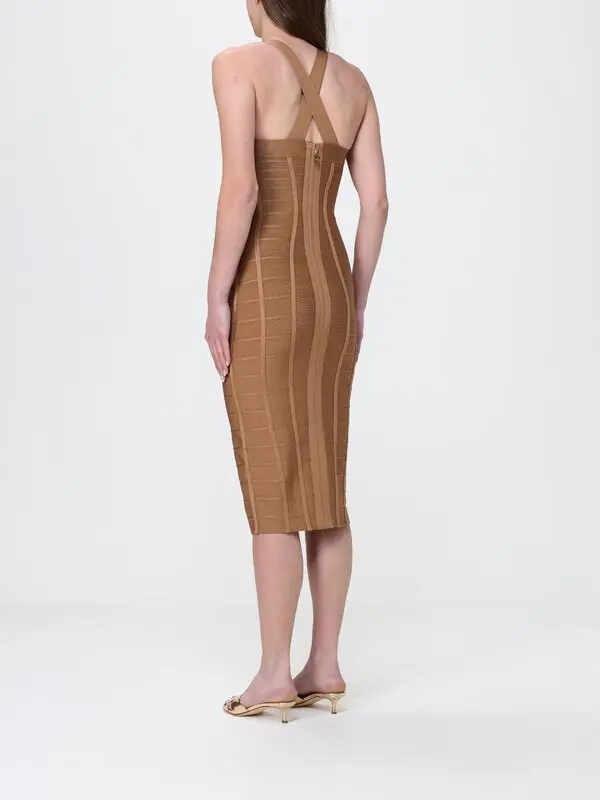 Elisabetta Franchi Midi Sheath Dress - Brown