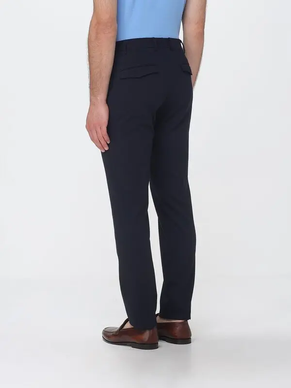 PT TORINO Wool Blend Tailored Trousers - Navy