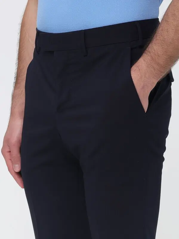 PT TORINO Wool Blend Tailored Trousers - Navy