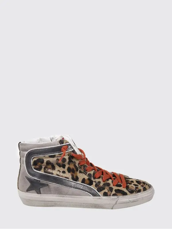 GOLDEN GOOSE High Top Leopard Print Sneakers