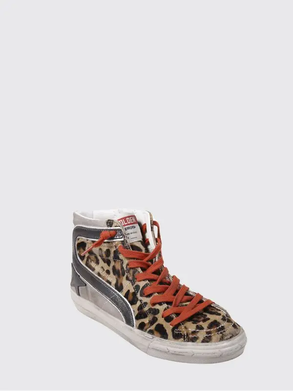 GOLDEN GOOSE High Top Leopard Print Sneakers