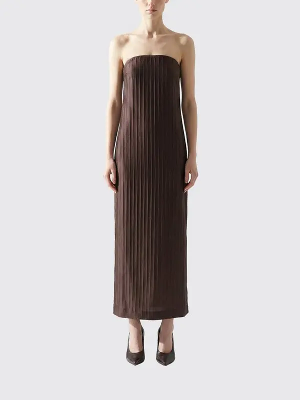 Loulou De Saison Strapless Pleated Maxi Dress