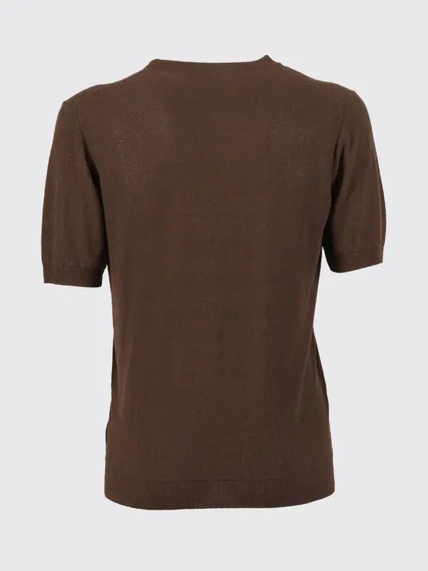 KANGRA Slim Fit Cotton-blend Crewneck Sweater - Brown