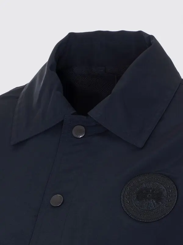 Canada Goose Regency Cotton Blend Shirt Jacket With Classic Collar And Dropped Shoulders - Black