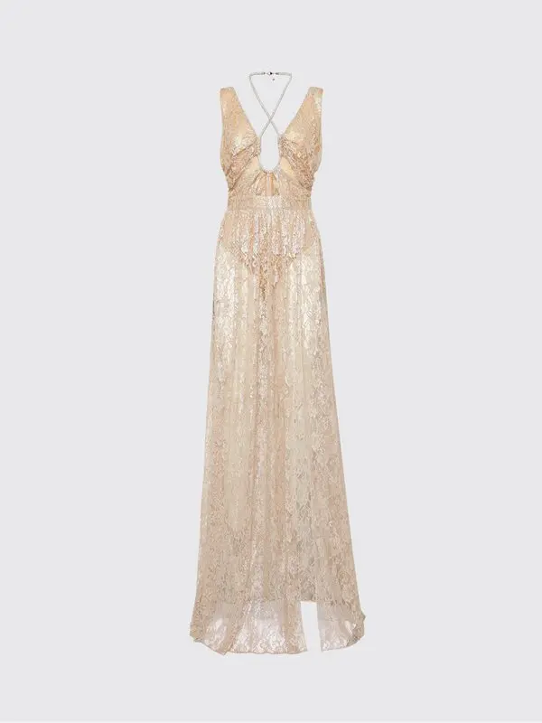 Philipp Plein Cut Out Lace Long Dress