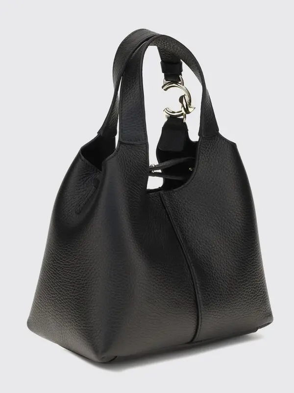 COCCINELLE C-easy Mini Tumbled Leather Handbag With Removable Pouch - Black