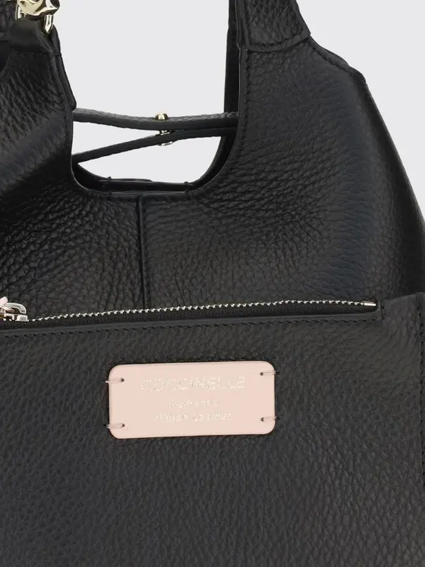 COCCINELLE C-easy Mini Tumbled Leather Handbag With Removable Pouch - Black