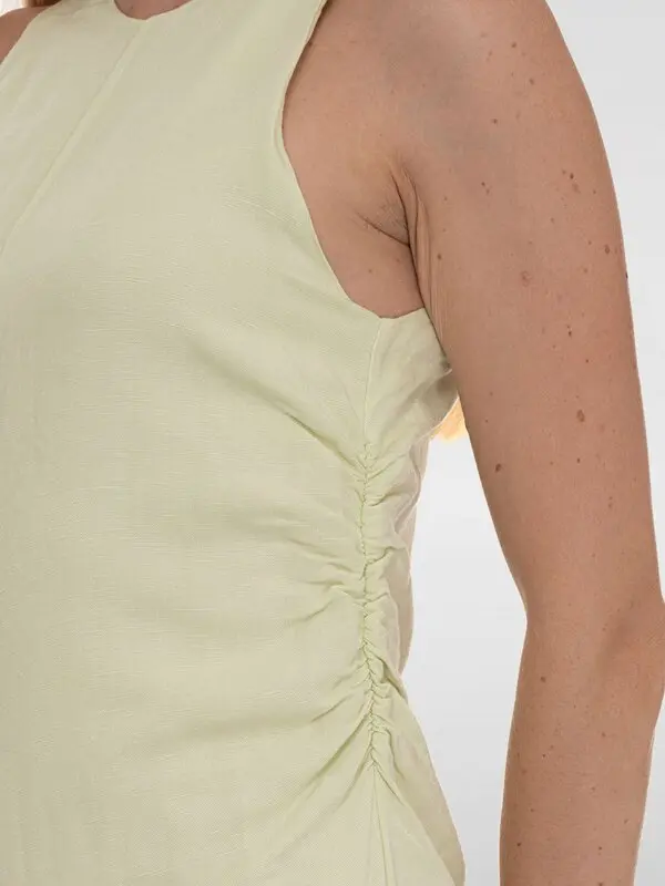 BOSS Delinna Linen Midi Dress - Green