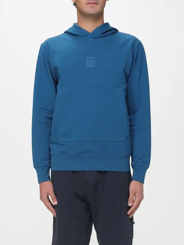 C.P. COMPANY Logo Detail Hoodie - Blue