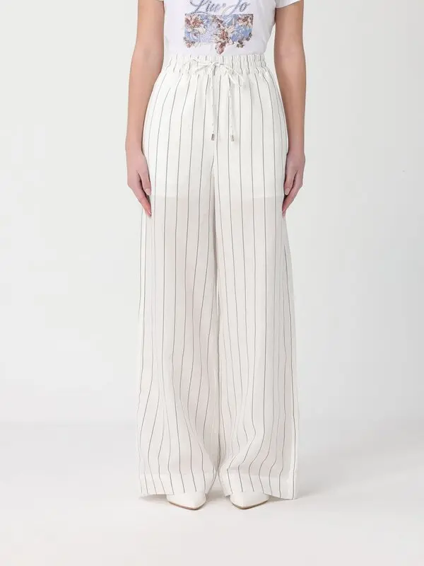 Liu Jo Wide Leg Trousers - White
