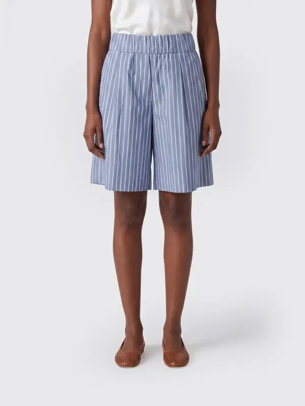 MYTHS Striped Linen Shorts
