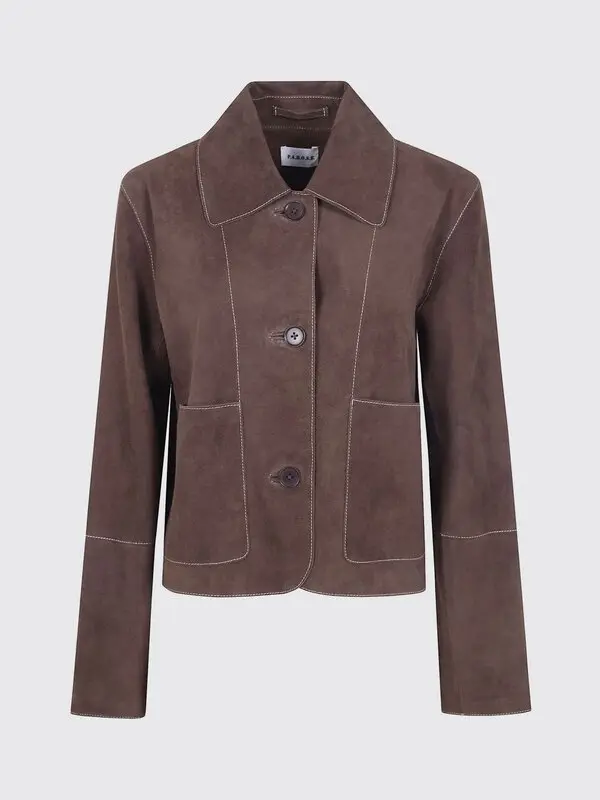 PAROSH P.a.r.o.s.h. Short Suede Leather Jacket