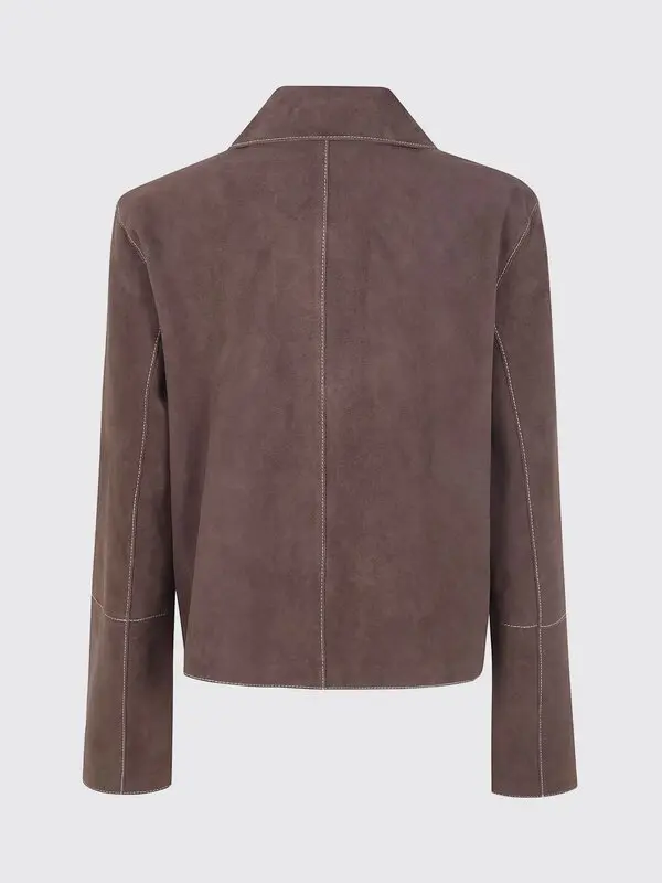 PAROSH P.a.r.o.s.h. Short Suede Leather Jacket