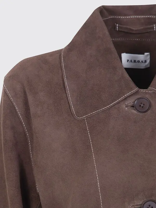 PAROSH P.a.r.o.s.h. Short Suede Leather Jacket