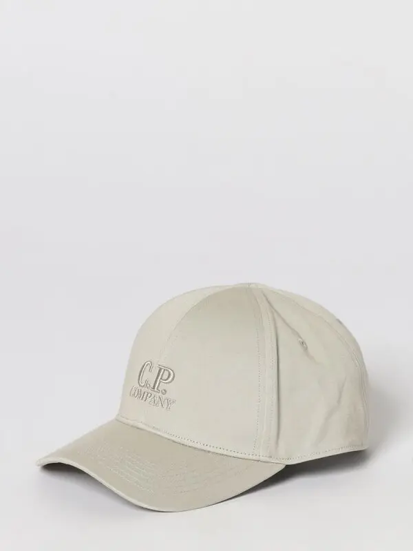 C.P. COMPANY Embroidered Logo Cotton Cap - Cream