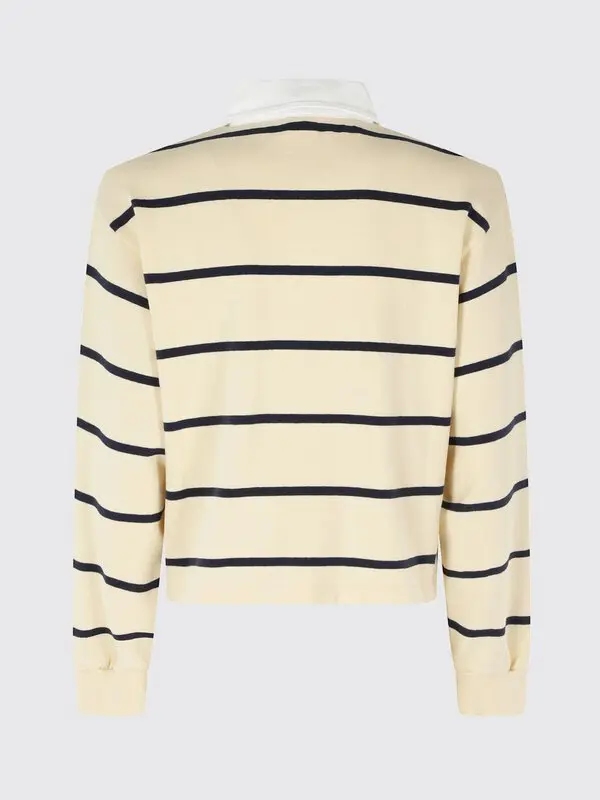 SPORTY & RICH Striped Polo Shirt