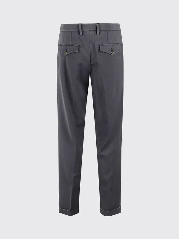 MYTHS Slim Fit Wool Fresco Trousers - Black