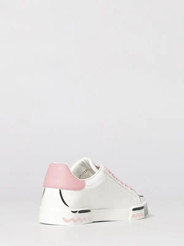 Dolce & Gabbana Dg Heart Motif Lace-up Trainers - White