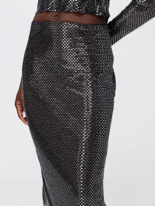 SELF-PORTRAIT Sequin Embellished Midi Pencil Skirt