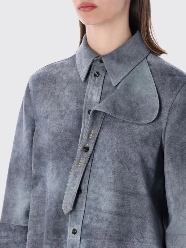 Bottega Veneta Long-sleeved Suede Lambskin Shirt