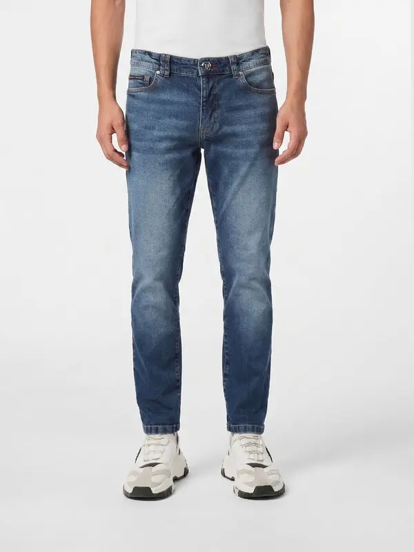 Philipp Plein Skinny Fit Stretch Jeans - Denim