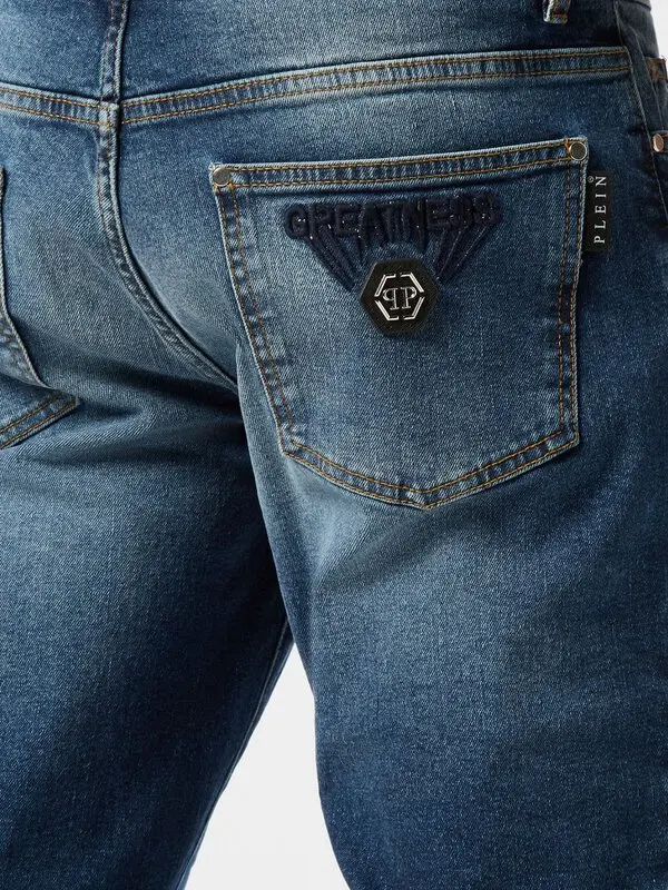 Philipp Plein Skinny Fit Stretch Jeans - Denim