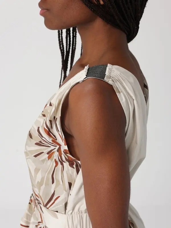 Brunello Cucinelli Maxi Dress With Floral Print