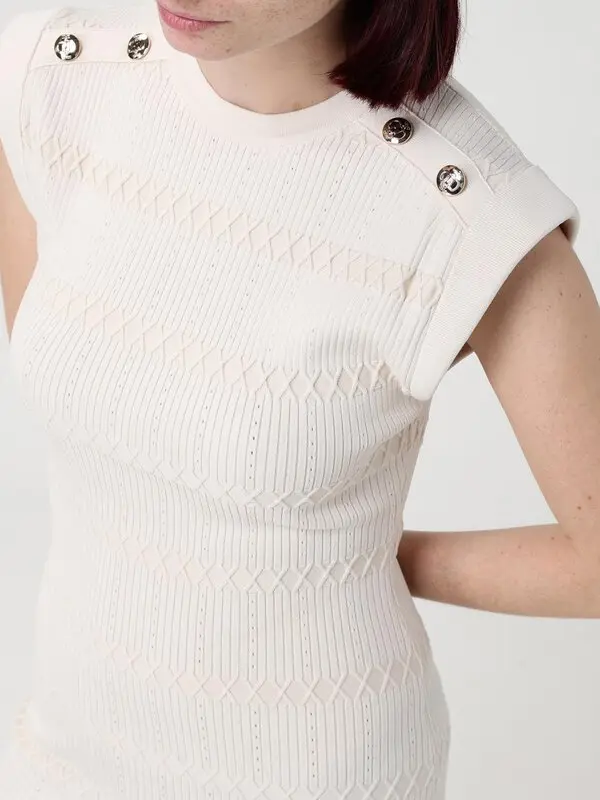 Liu Jo Jersey Midi Dress - Cream