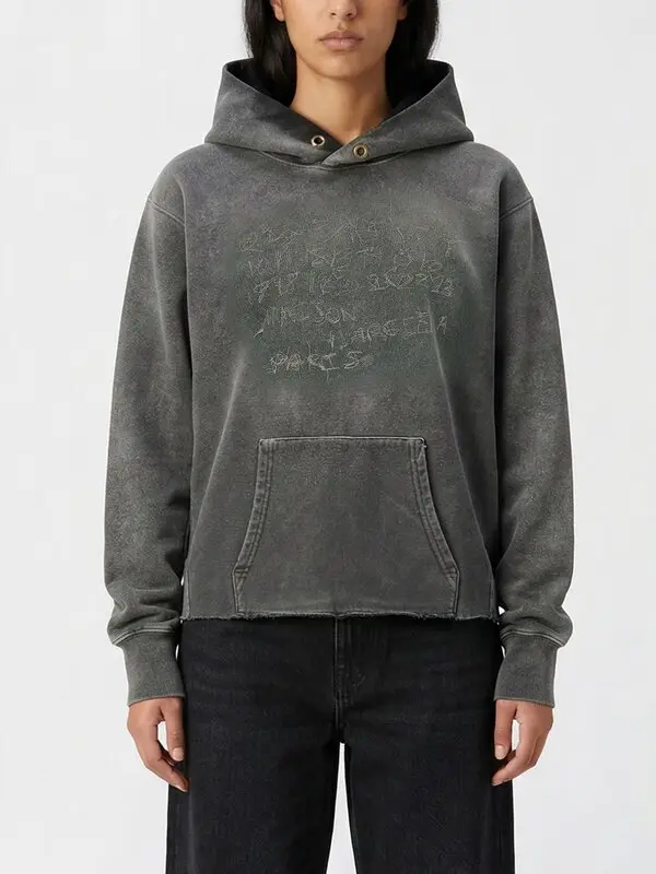 MAISON MARGIELA Logo Cotton Hoodie - Grey
