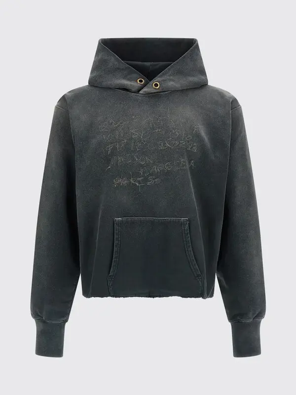 MAISON MARGIELA Logo Cotton Hoodie - Grey