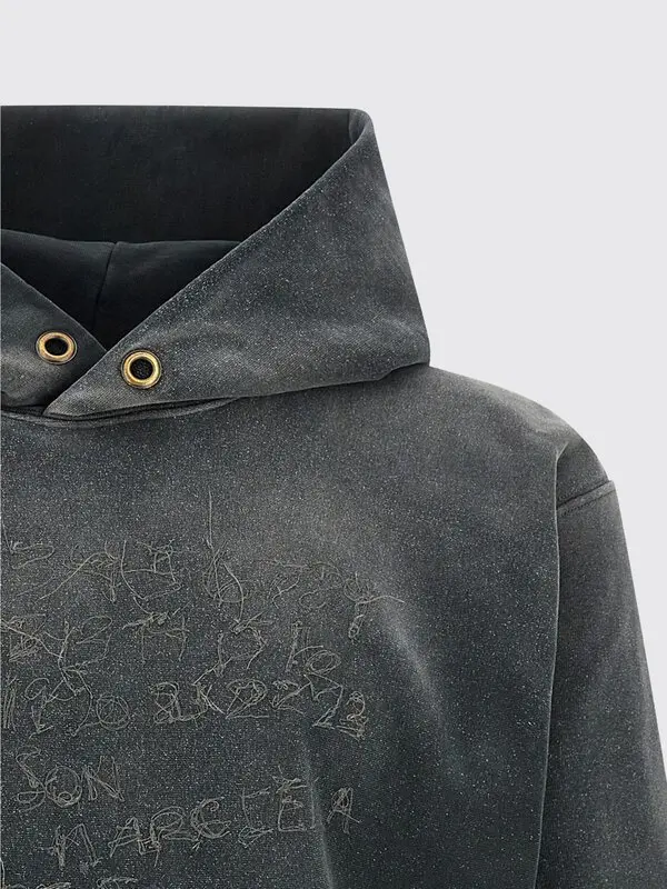 MAISON MARGIELA Logo Cotton Hoodie - Grey