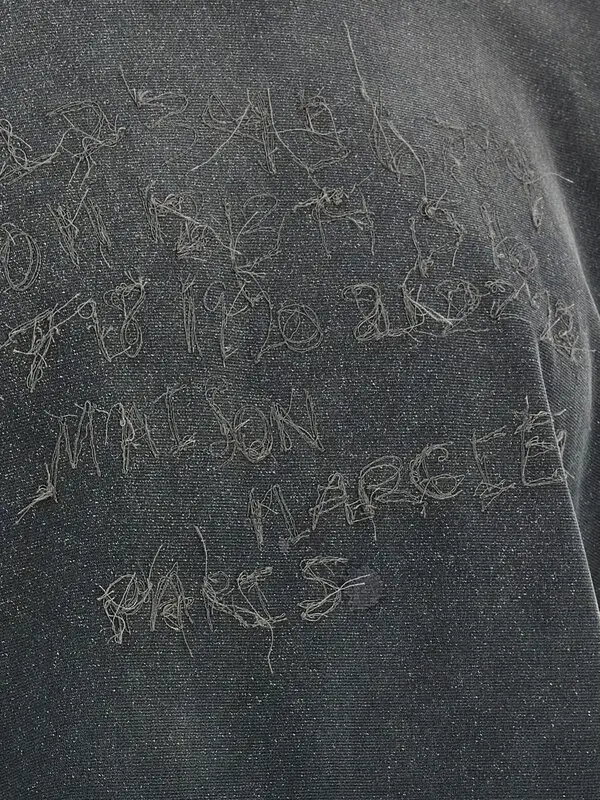 MAISON MARGIELA Logo Cotton Hoodie - Grey
