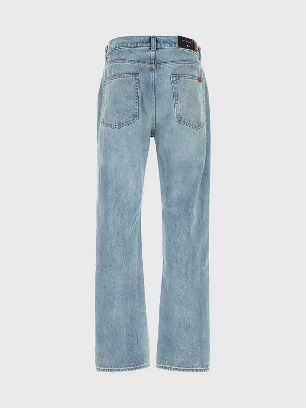 7 For All Mankind Straight Jeans In Distressed Denim